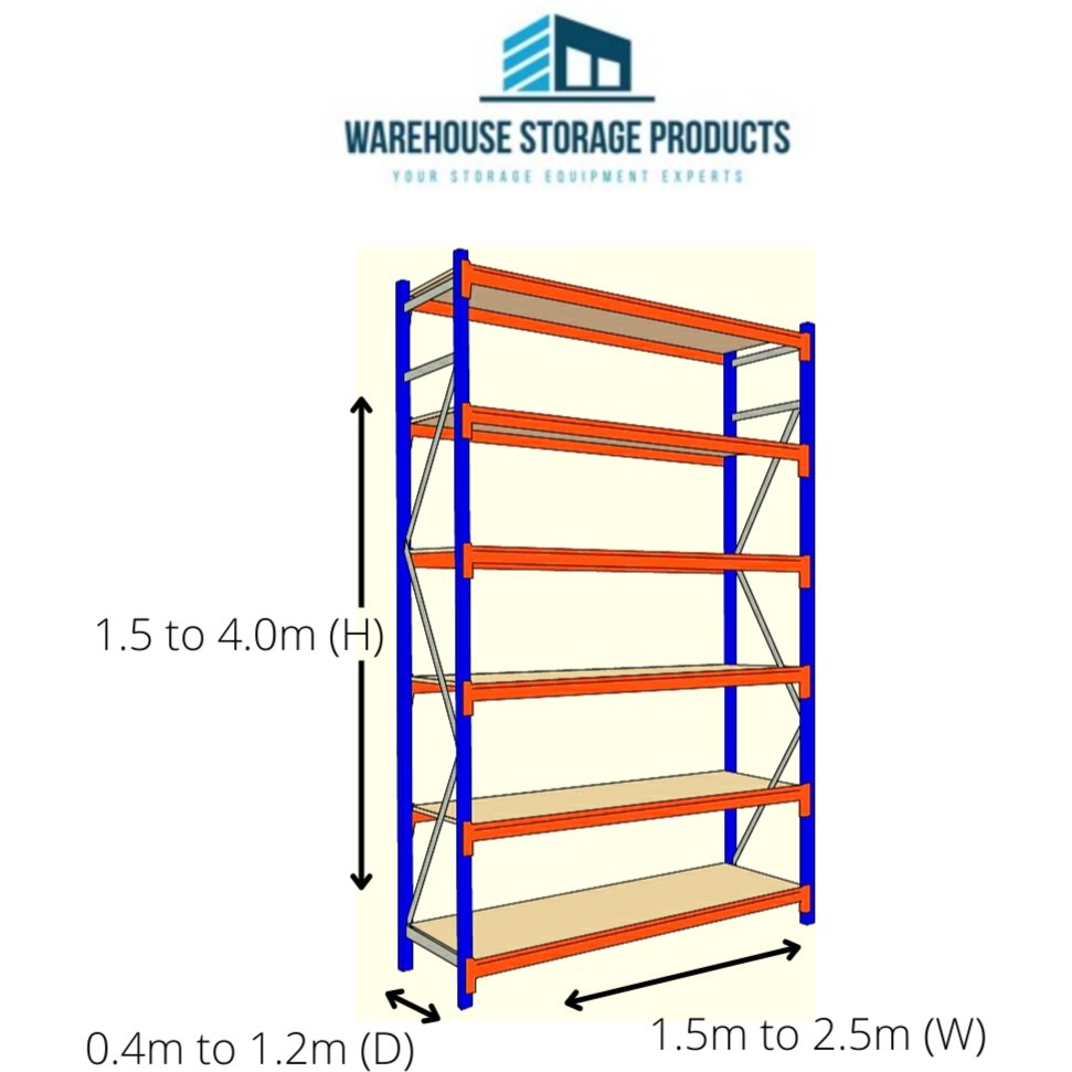 Longspan Racking 6 Shelf Starter Bay 2.5m (H)