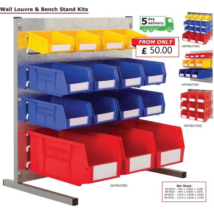 Wall Louvre & Bench Stand Kits